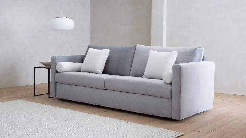 Schlafsofa Vadena Collezioni Samt blau | VON WILMOWSKY