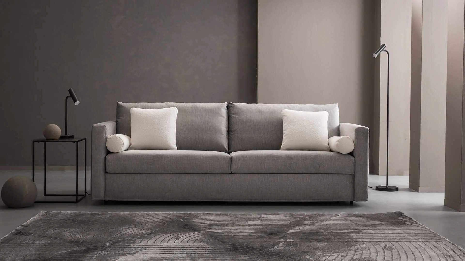 Schlafsofa Vadena Collezioni Samt blau | VON WILMOWSKY