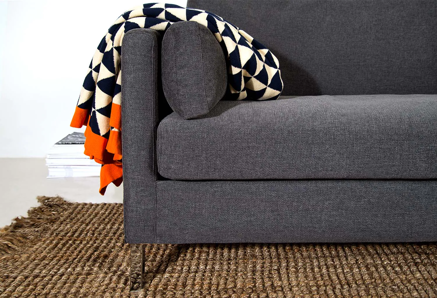 Designer-Sofa Jacobsen in Leder Leder beige | VON WILMOWSKY