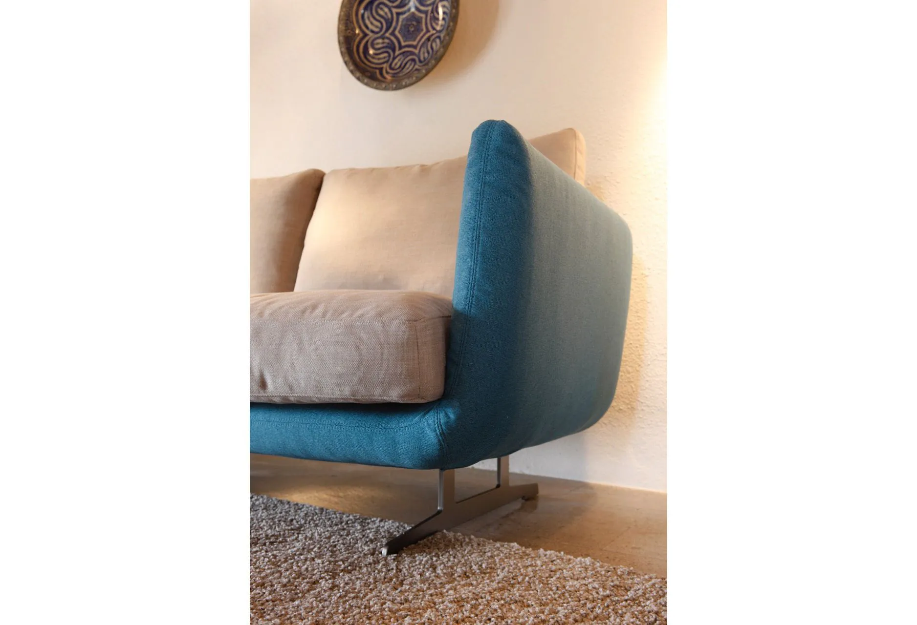 Design Ledersessel Boteri Leder beige | VON WILMOWSKY