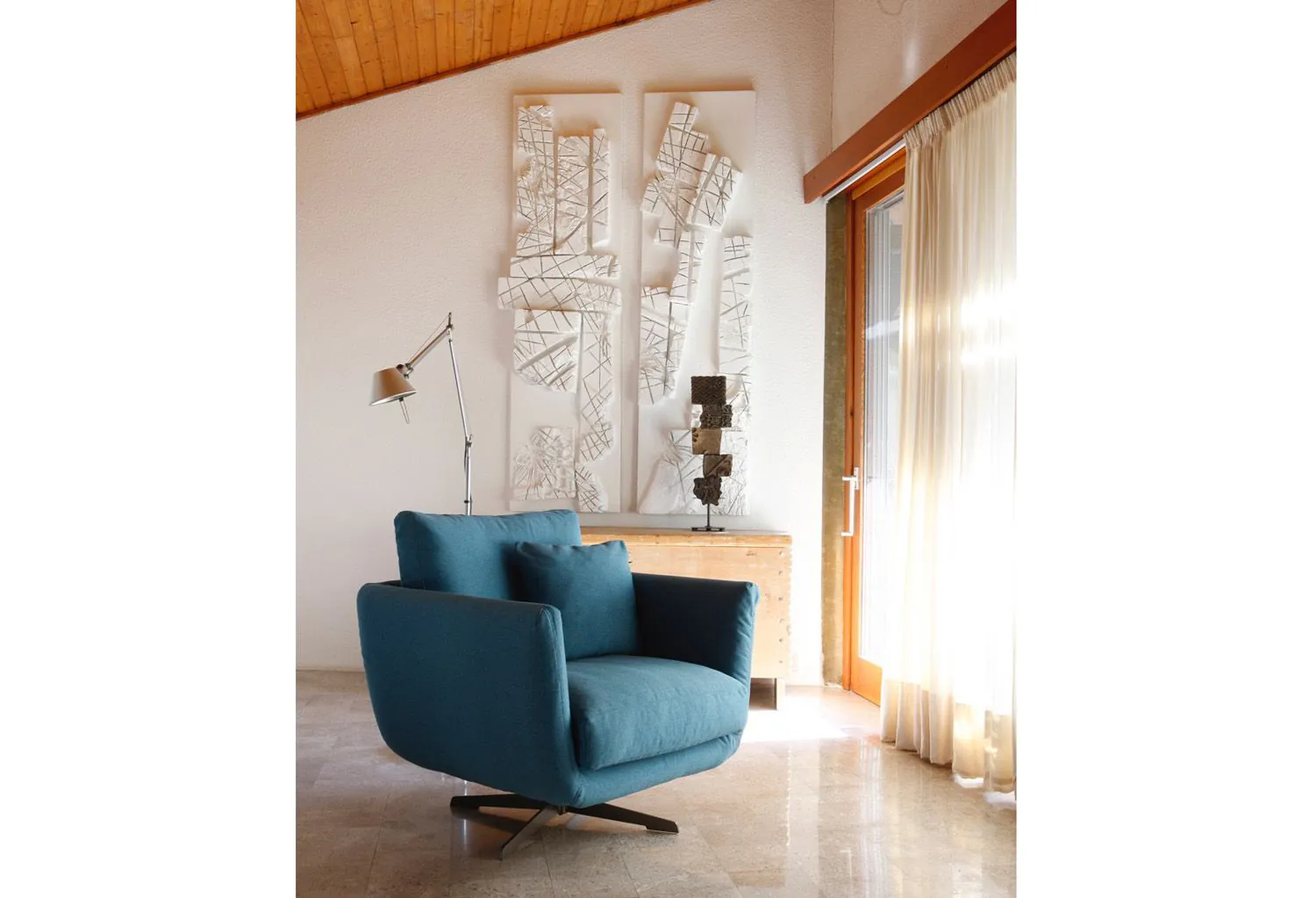 Design Ledersessel Boteri Leder beige | VON WILMOWSKY