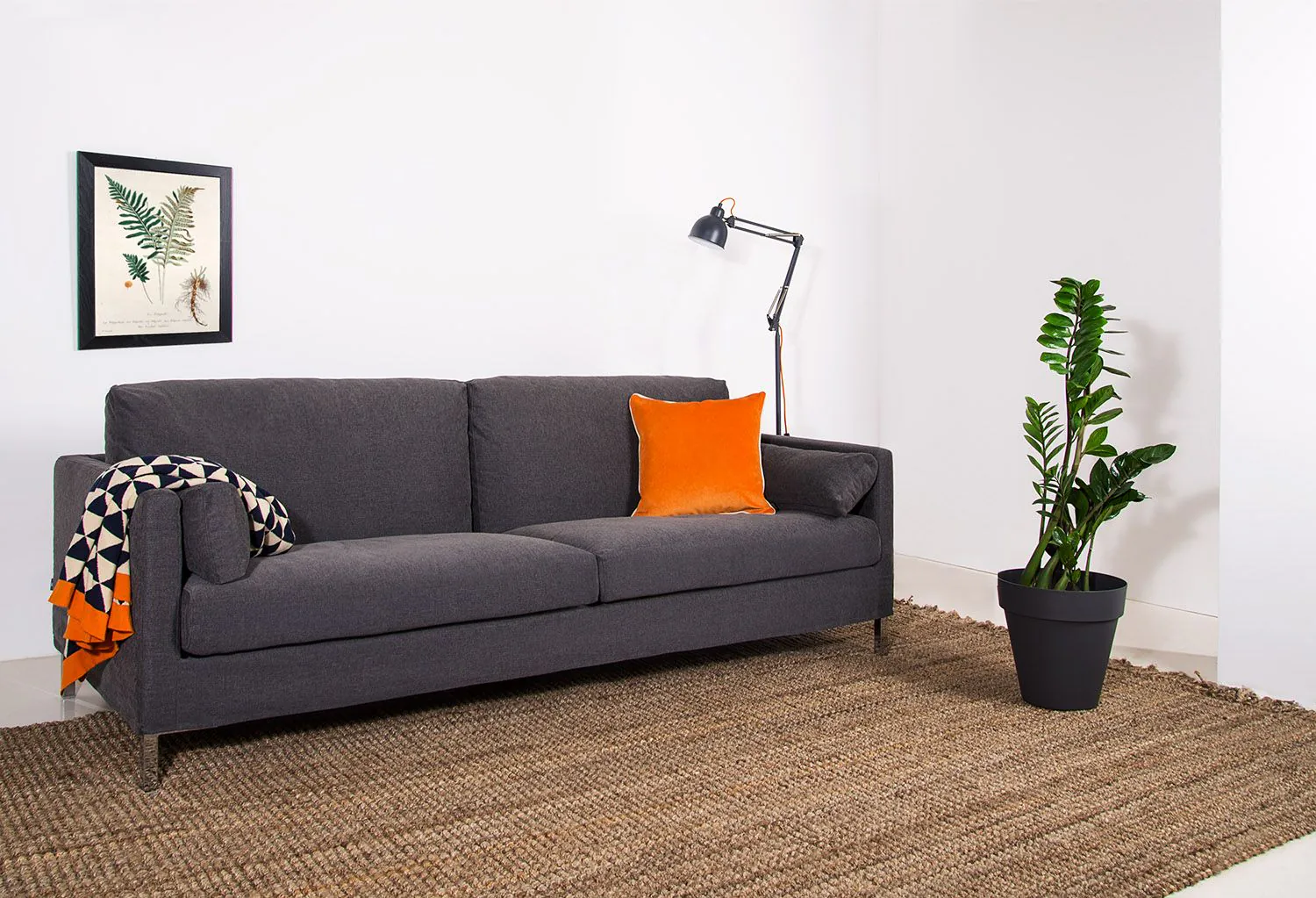 Designer-Sofa Jacobsen in Leder Leder beige | VON WILMOWSKY