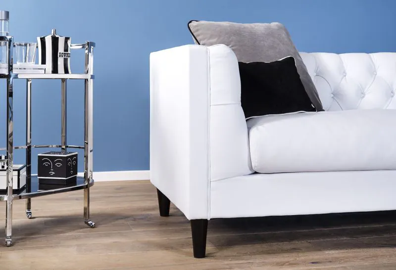 Designer-Sofa Nexus in Leder Leder weiß | VON WILMOWSKY