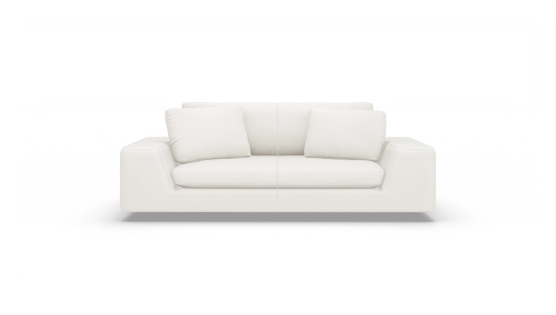 Designer Ledersofa Helgesen Leder weiß | VON WILMOWSKY