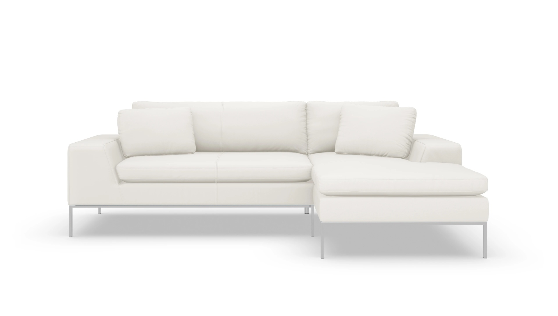 Designer Ledersofa Helgesen Leder weiß | VON WILMOWSKY