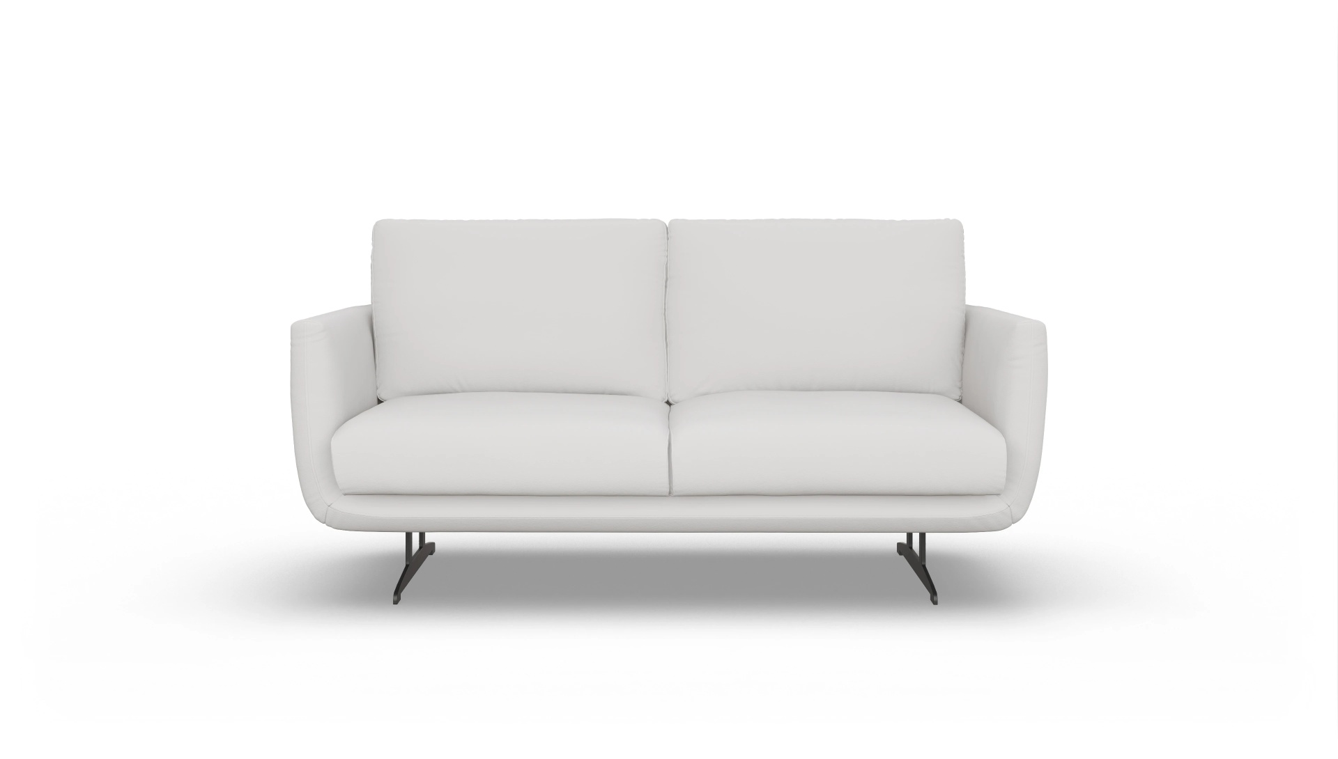 Luxus Ledersofa Boteri Leder weiß | VON WILMOWSKY
