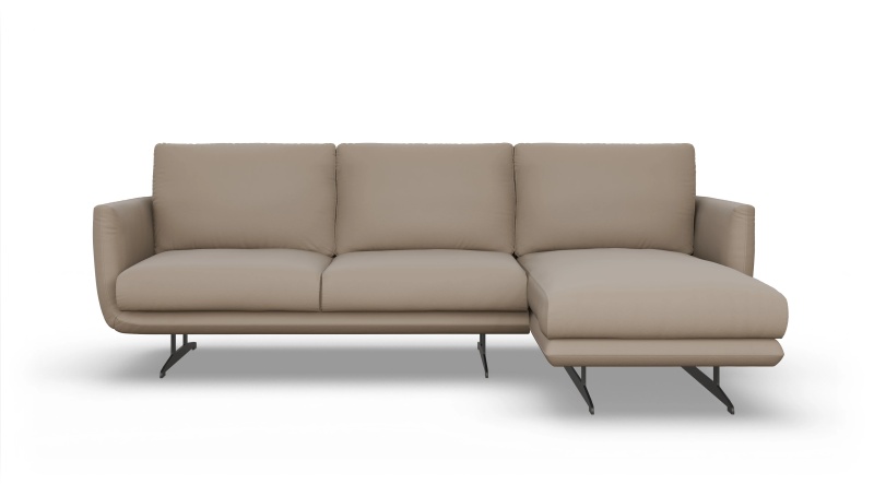 Luxus Ledersofa Boteri Leder beige | VON WILMOWSKY